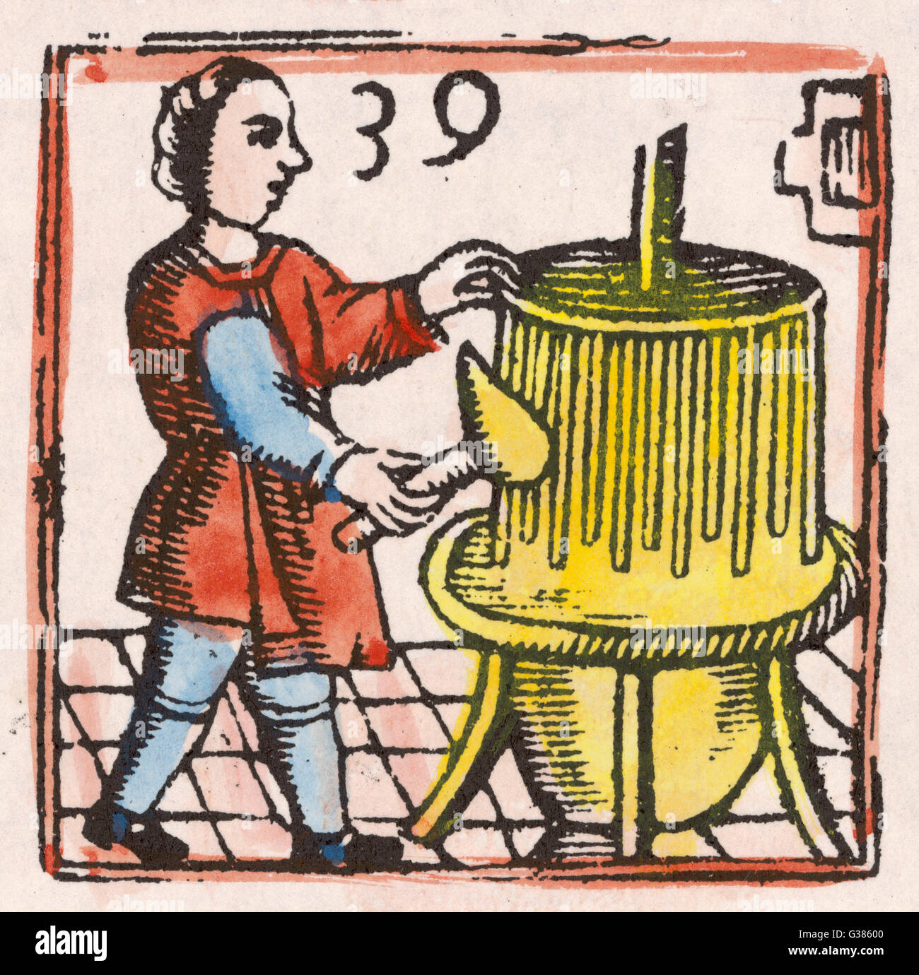 17th century Candle Maker Stock Photo - Alamy