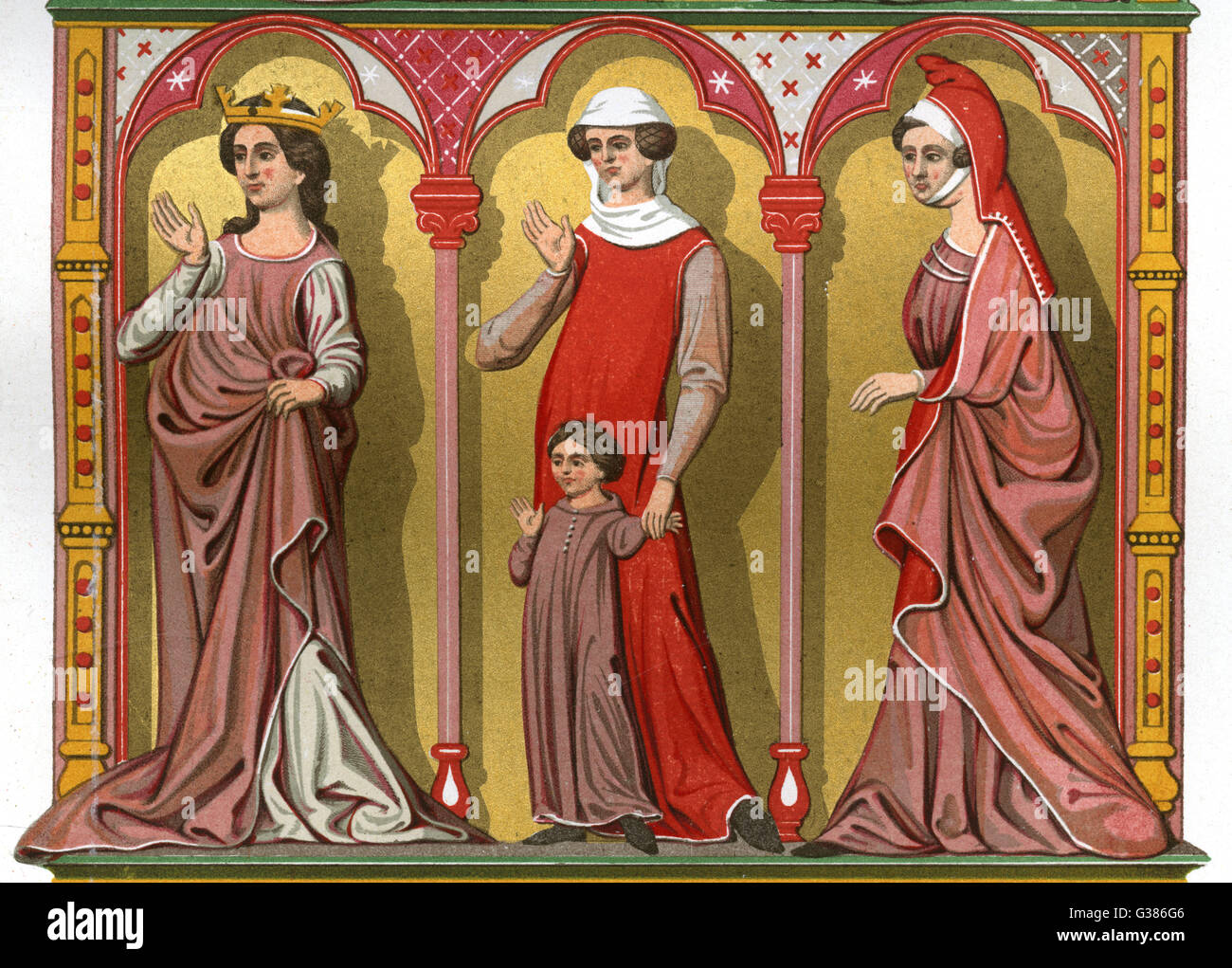 Costume - Women - 13th century Stock Photo - Alamy