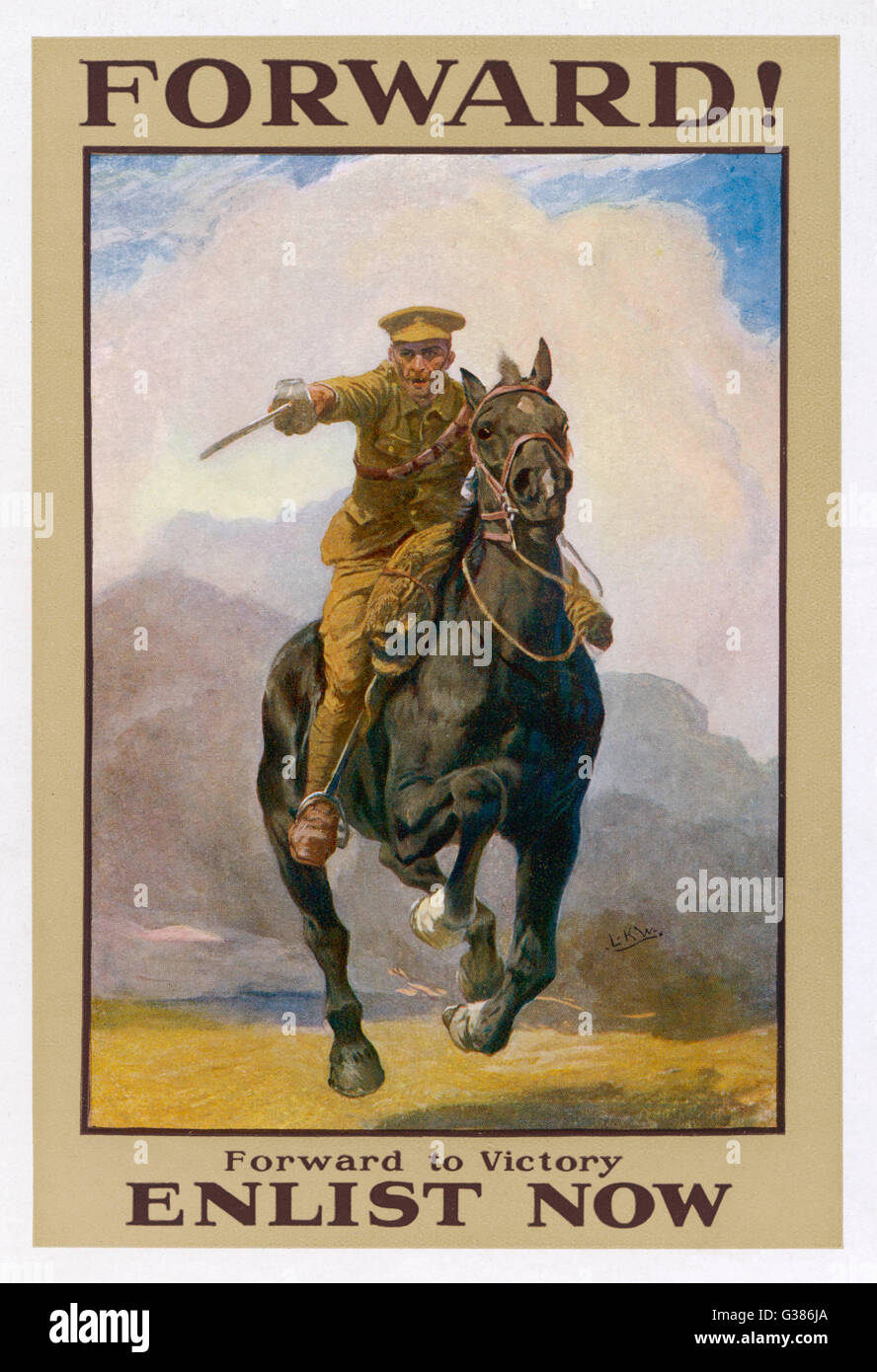 Forward! Enlist Now Stock Photo - Alamy