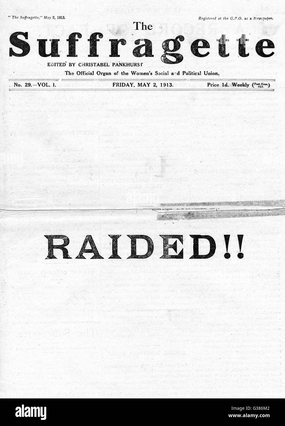 Suffragette newspaper hi-res stock photography and images - Alamy