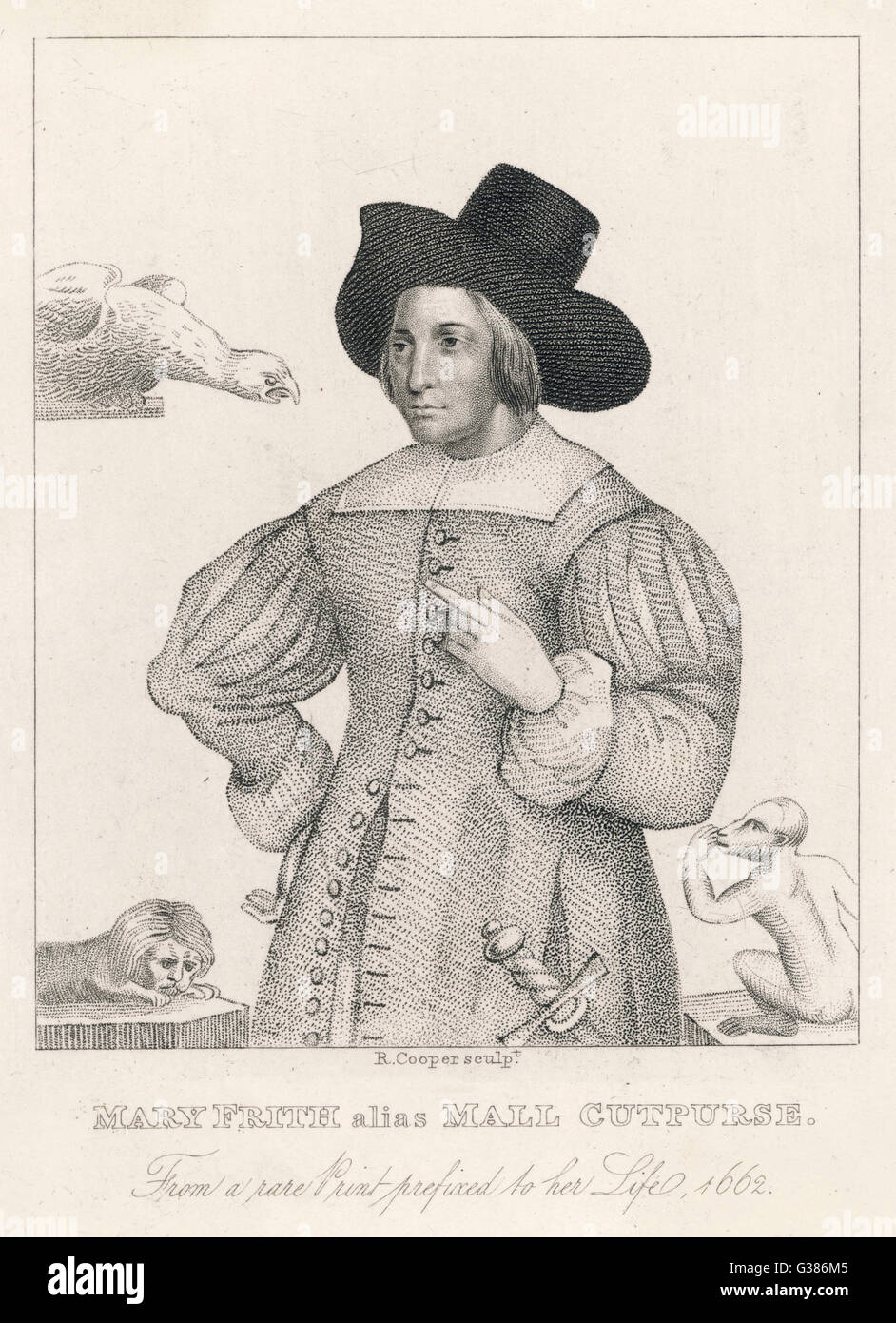Mary Frith, nicknamed Moll Cutpurse (1584?- 1659) English pickpocket ...