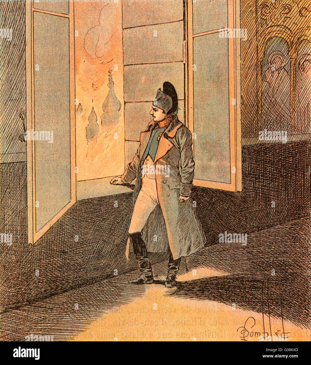 WATCHING MOSCOW BURN Stock Photo - Alamy