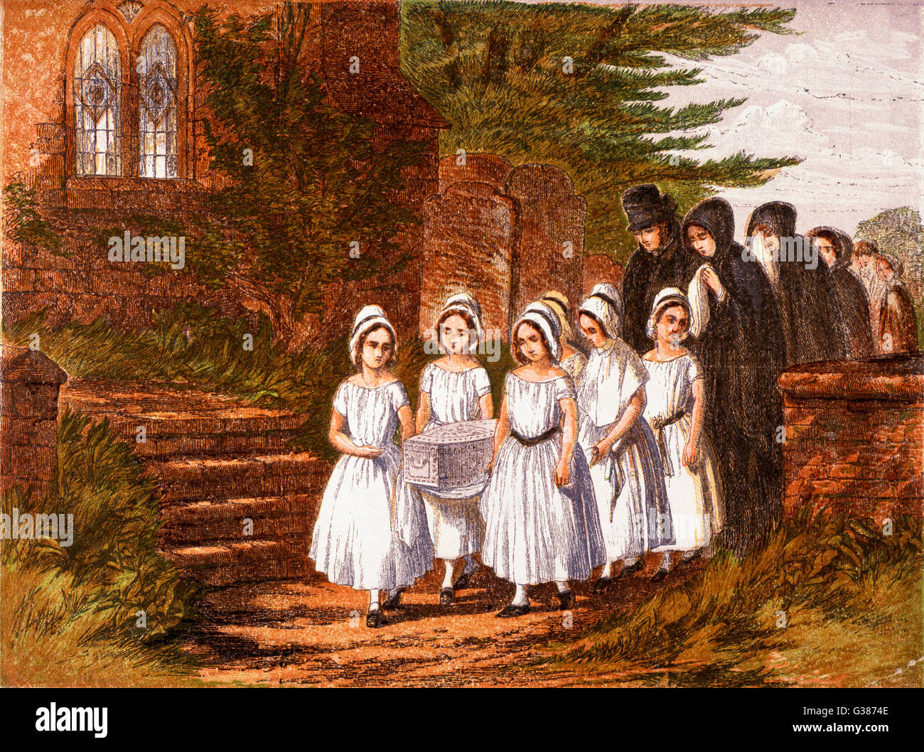 Funeral - Child, 1861 Stock Photo - Alamy