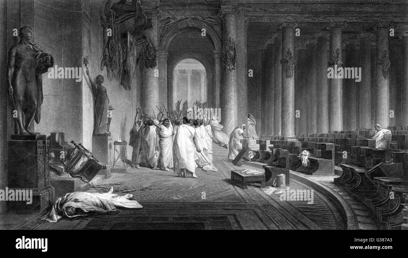 DEATH OF CAESAR 44 BC Stock Photo - Alamy