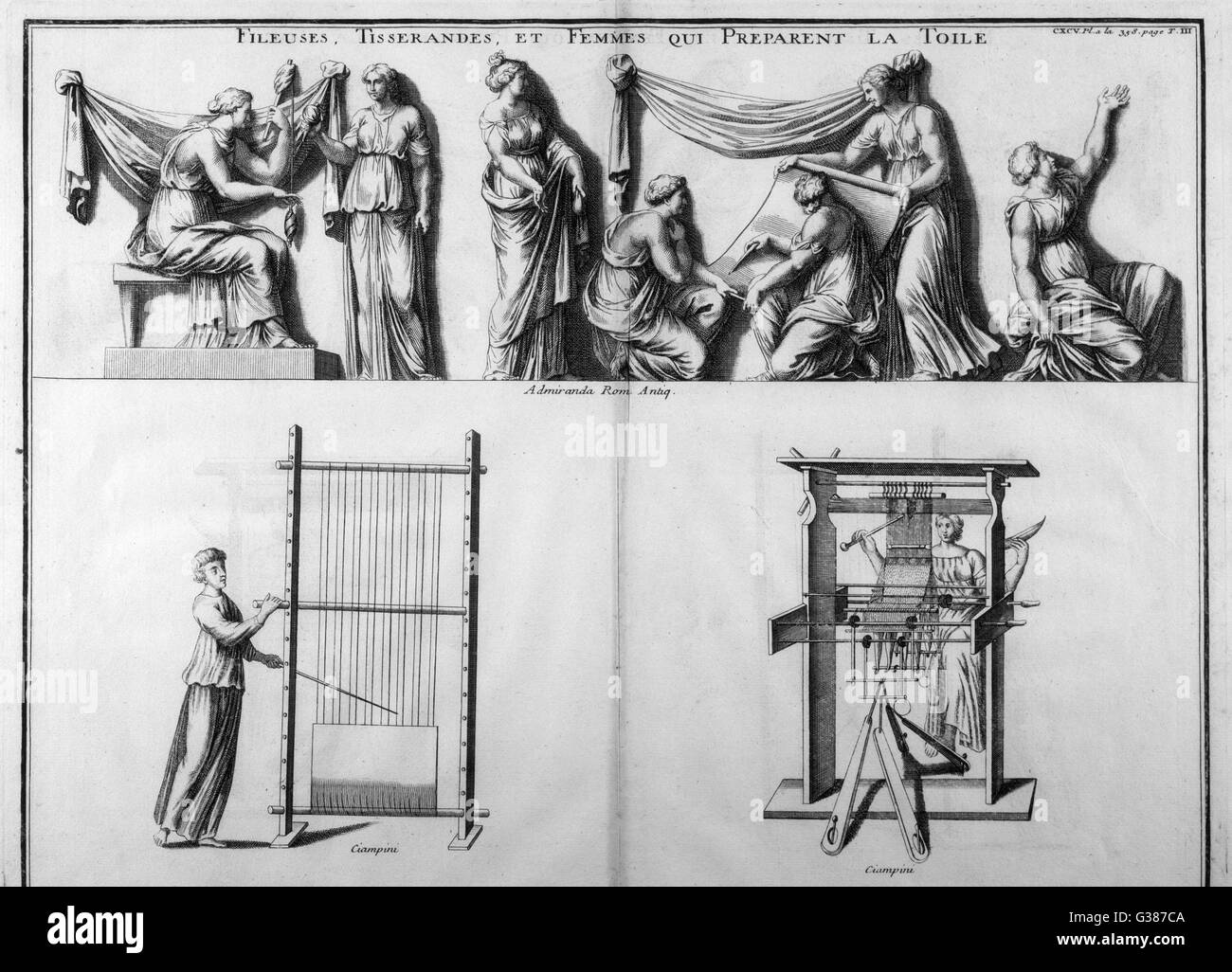 Roman Spinning, Weaving Stock Photo - Alamy