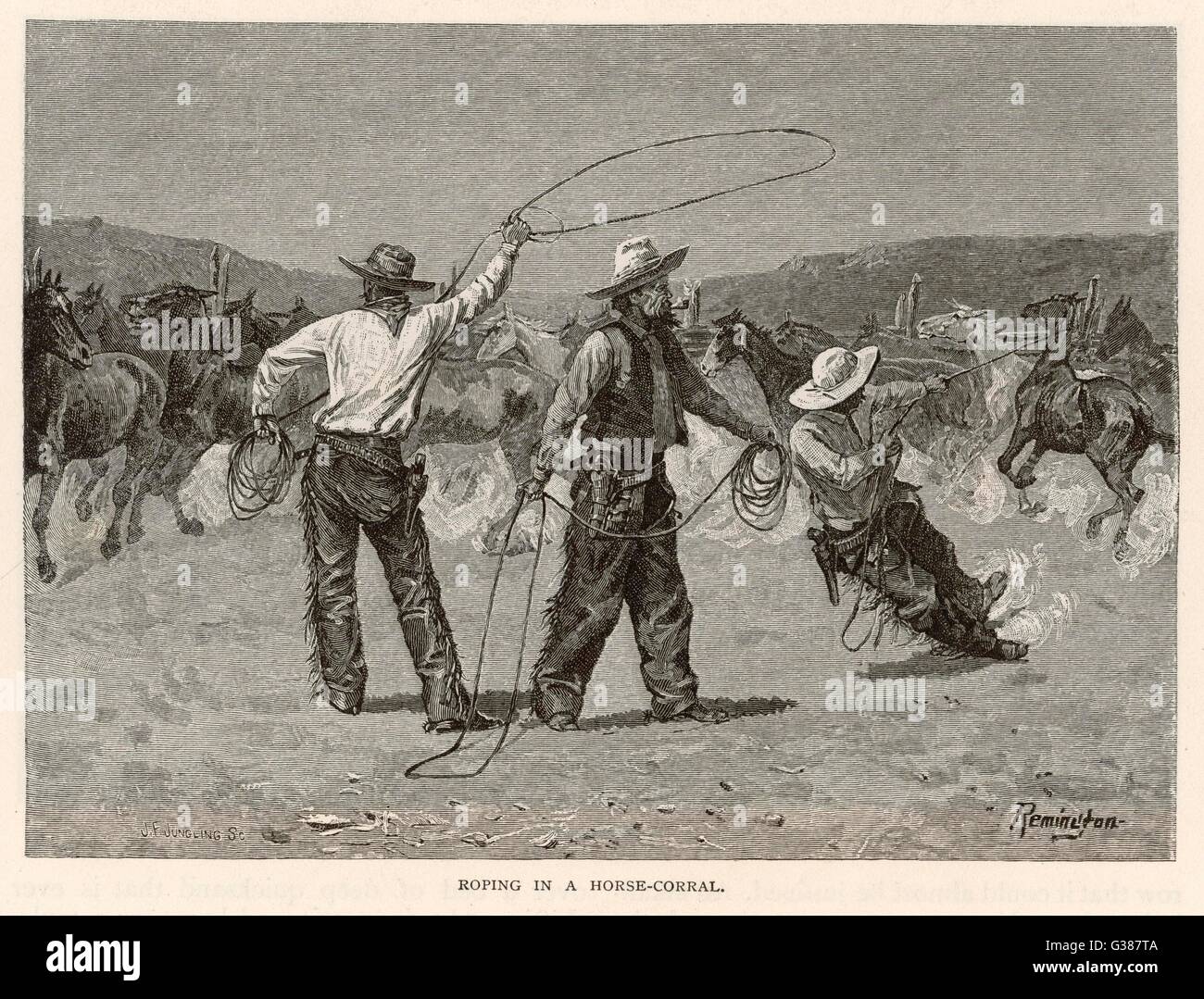 Cowboys roping hi-res stock photography and images - Alamy