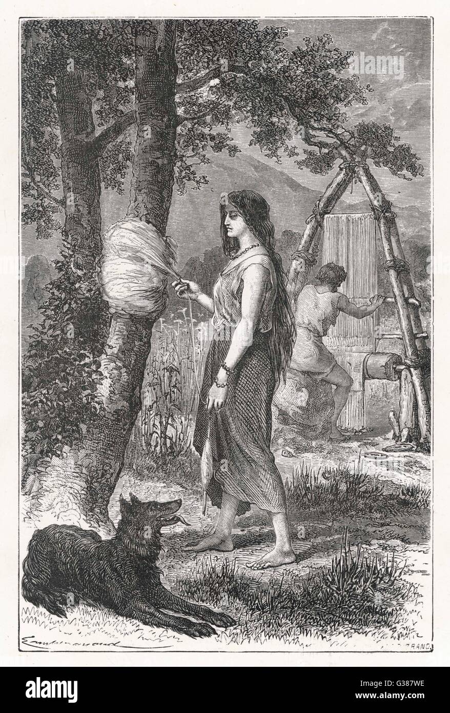 Spinning and weaving hi-res stock photography and images - Alamy