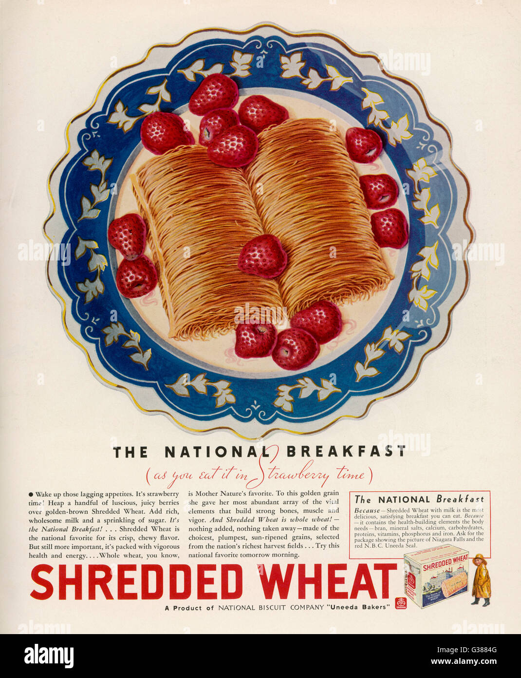 Shredded wheat and strawberries hi-res stock photography and images - Alamy