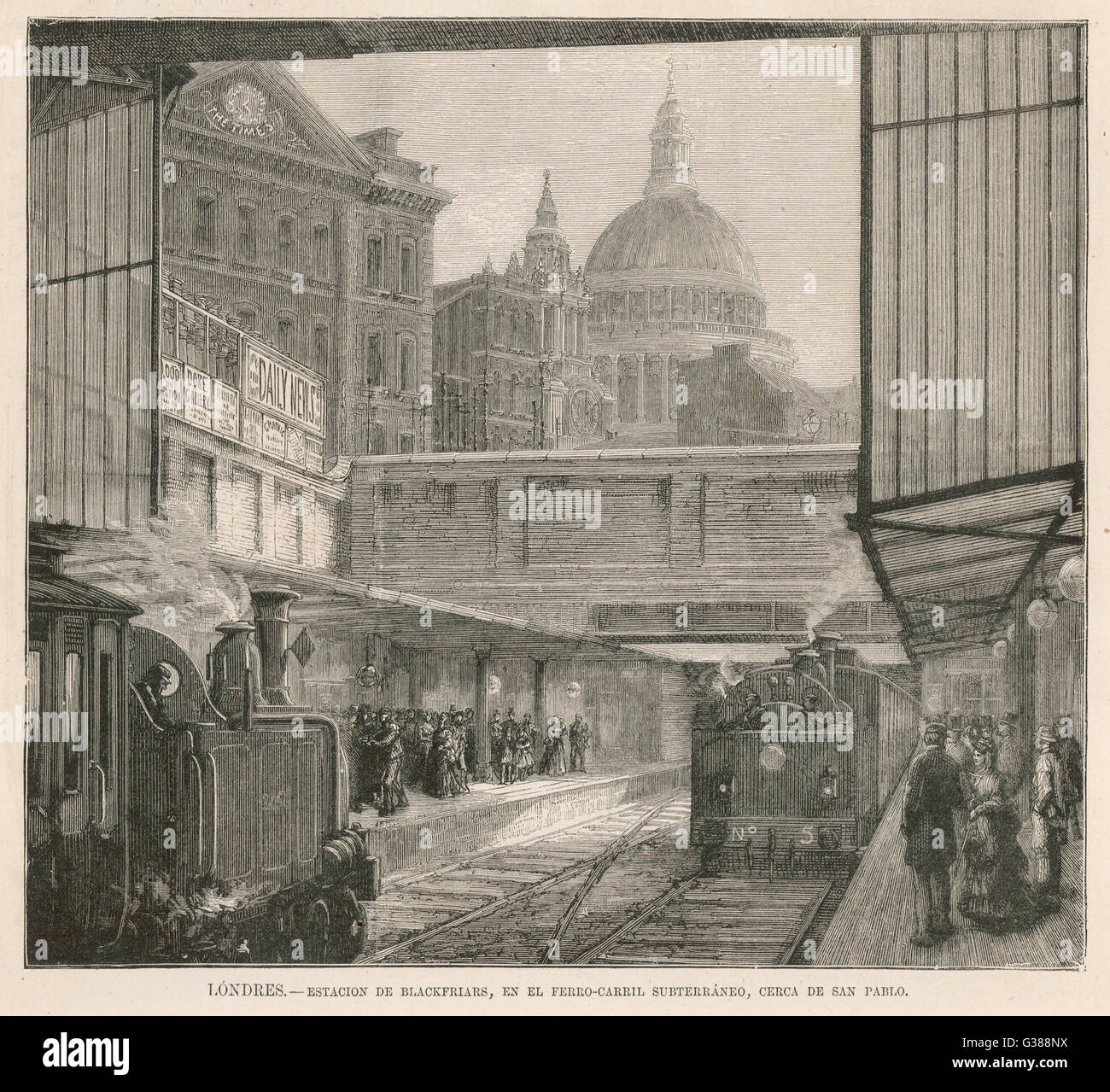Blackfriars, London Underground station 1875 Stock Photo - Alamy