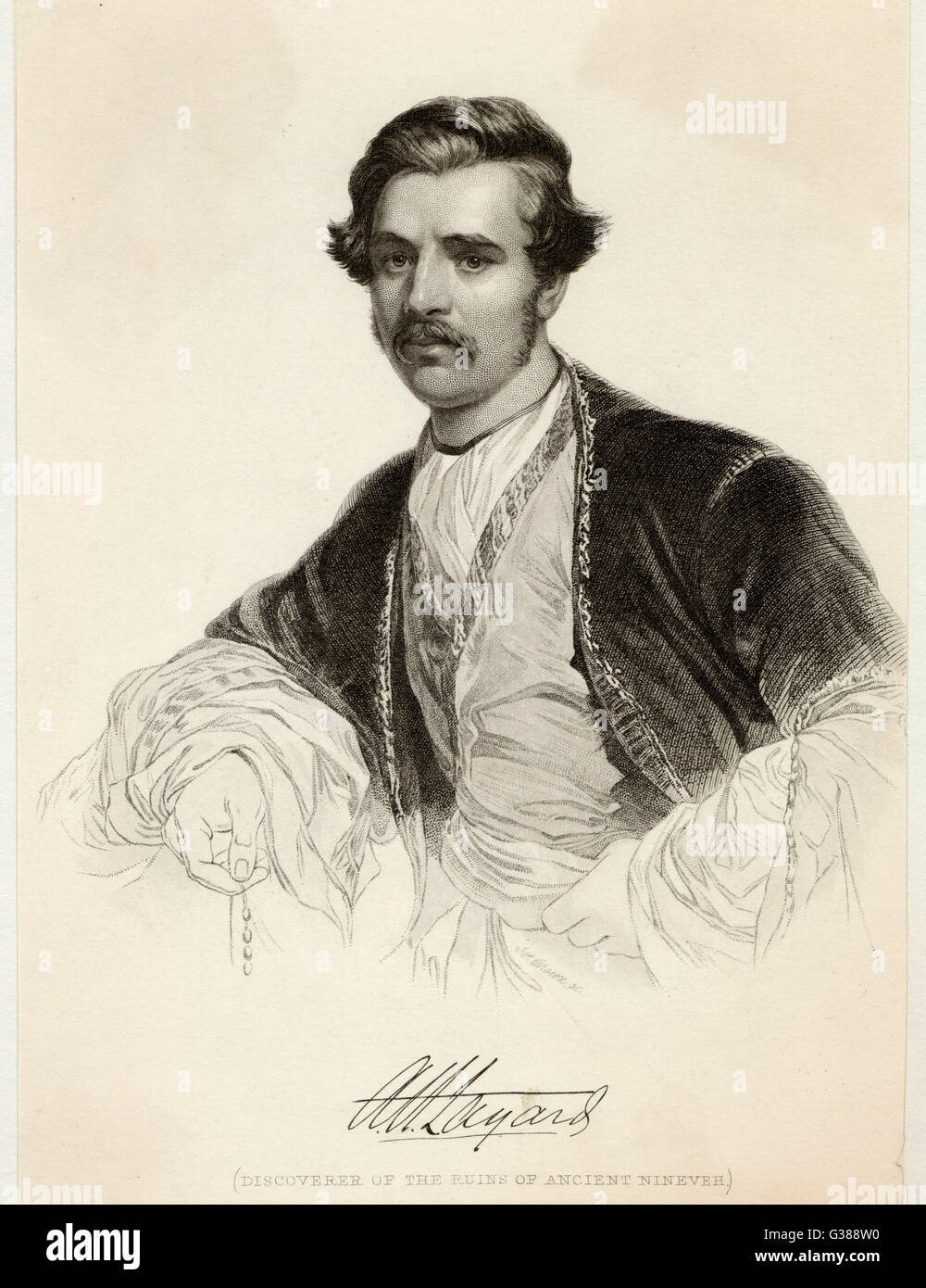 AUSTEN HENRY LAYARD Archaeologist and diplomat. Date: 1817 - 1894 Stock ...