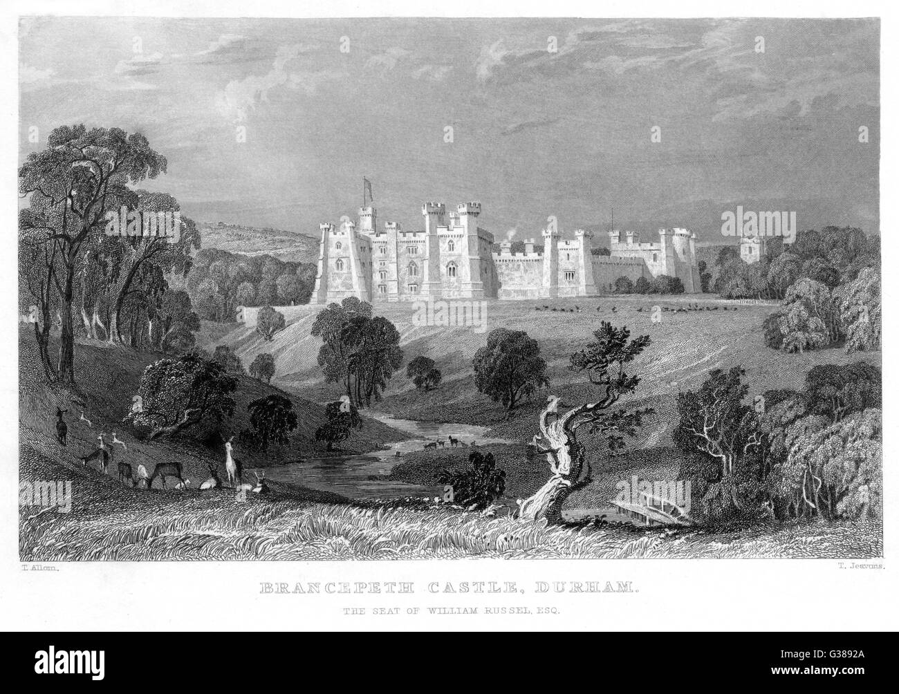 General view brancepeth castle High Resolution Stock Photography and ...