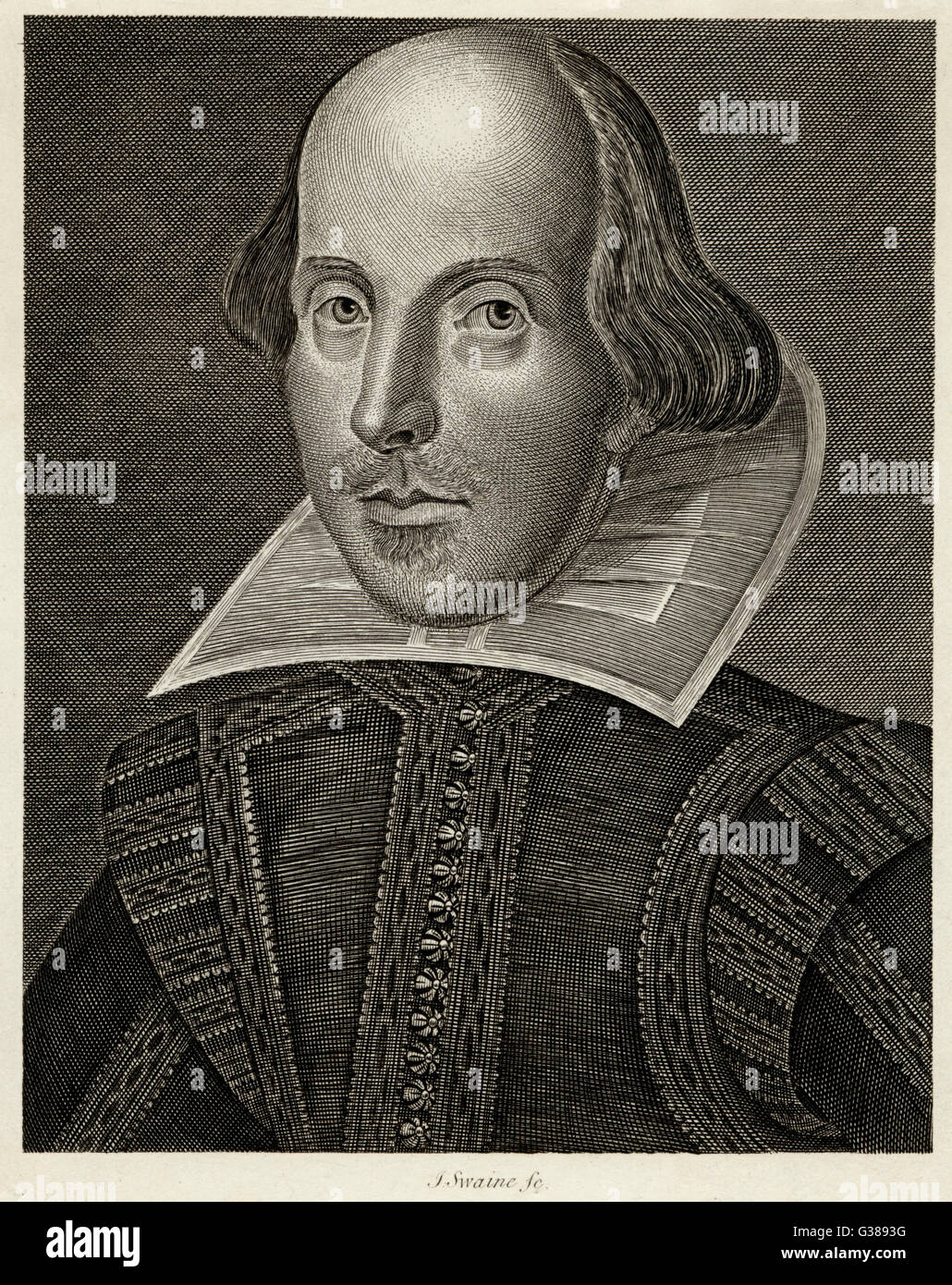William shakespeare portrait droeshout hi-res stock photography and ...