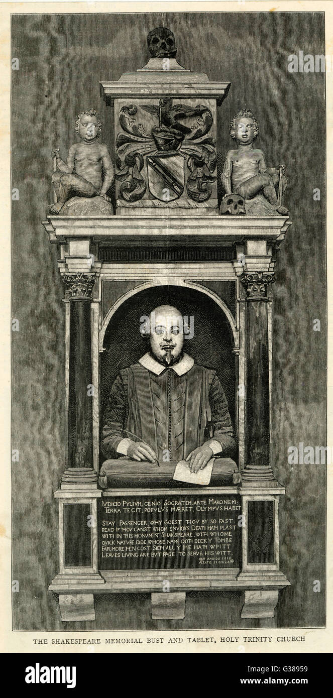 William shakespeare holy trinity church hi-res stock photography and ...