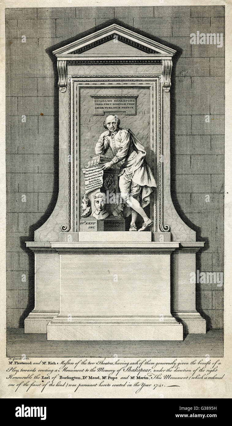 Shakespeare - Monument - Grave Stock Photo - Alamy