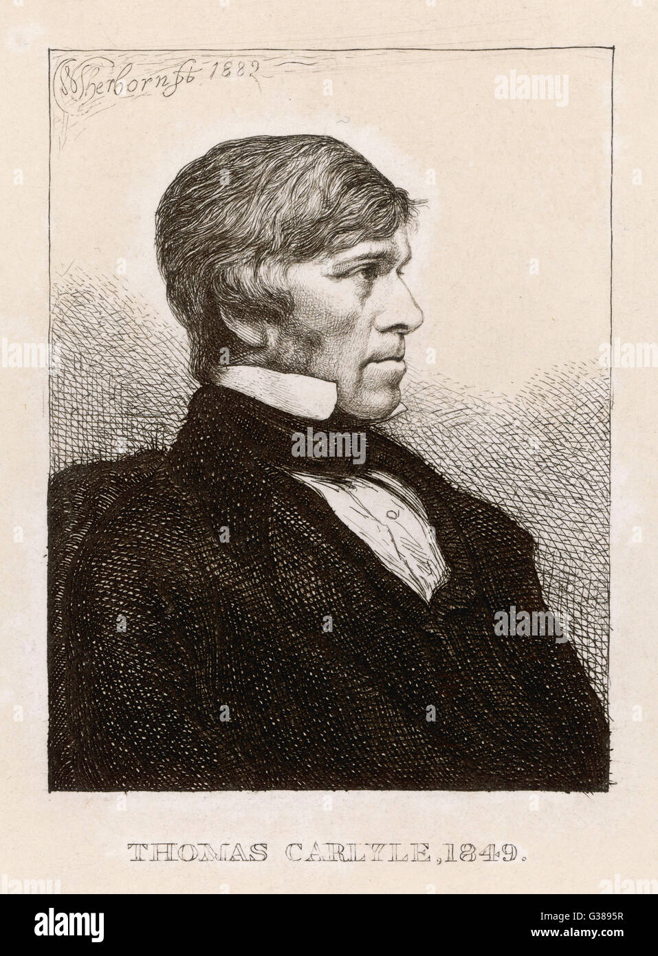 THOMAS CARLYLE Scottish philosopher and historian at age 54 Date: 1795 ...
