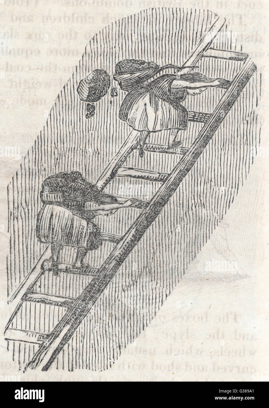 GIRLS ON LADDERS Stock Photo - Alamy