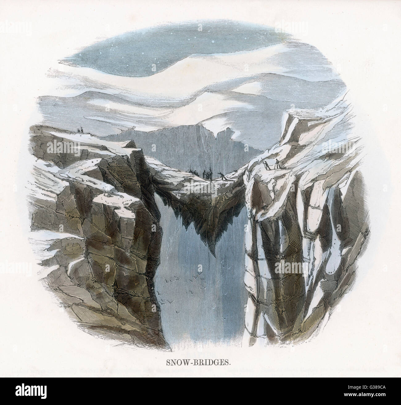 MONT BLANC SNOW BRIDGE Stock Photo - Alamy