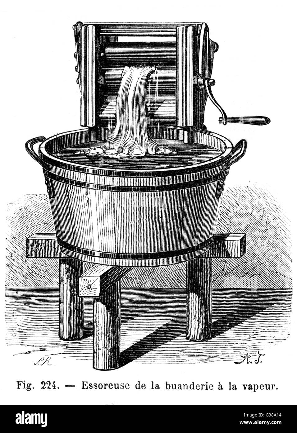 Mangle laundry Black and White Stock Photos & Images - Alamy