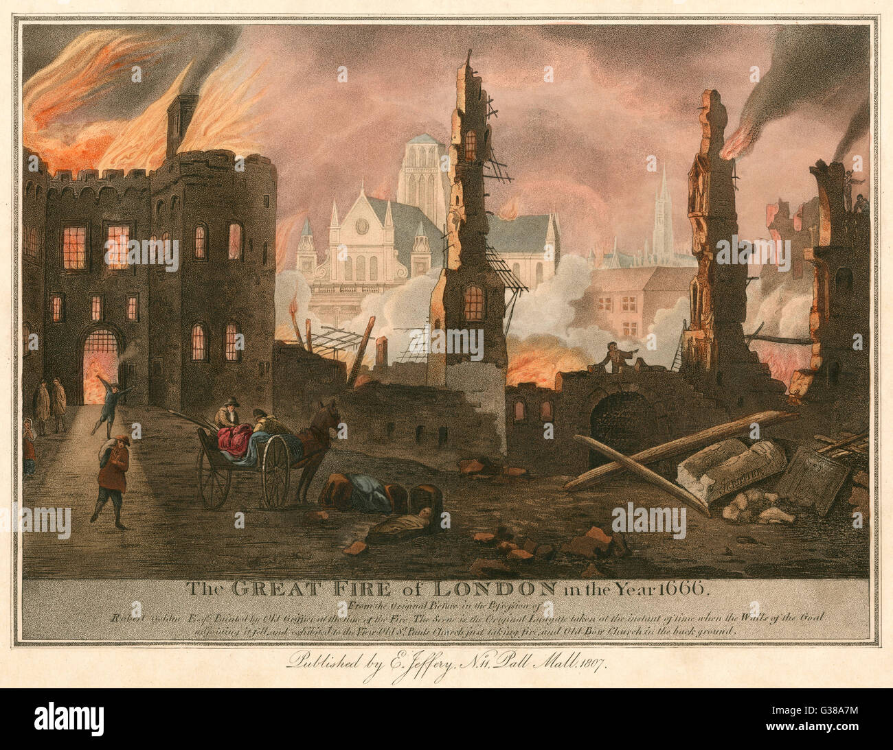 Scene at Ludgate at the moment the prison walls collapsed and revealed ...