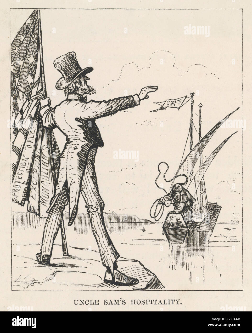 UNCLE SAM REPELS CHINESE Stock Photo - Alamy