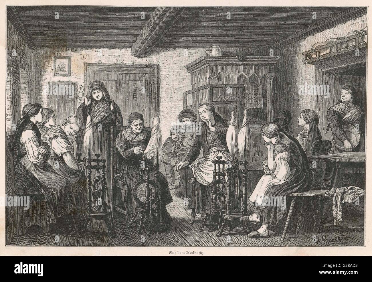 Old lady spinning hi-res stock photography and images - Alamy