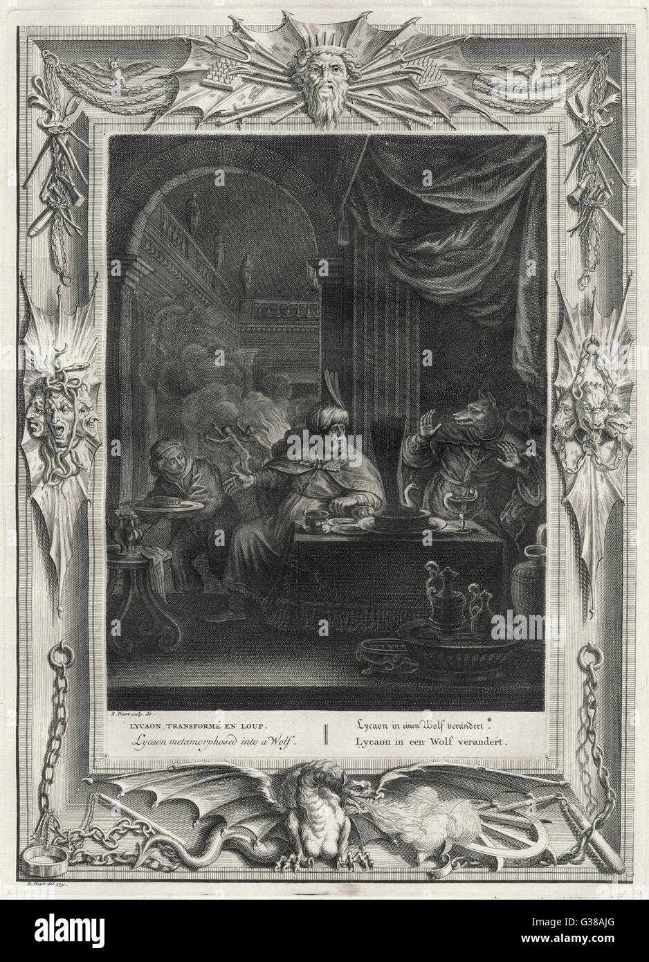 King Lycaon of Arcadia, to test Zeus's omniscience, serves him a dish ...