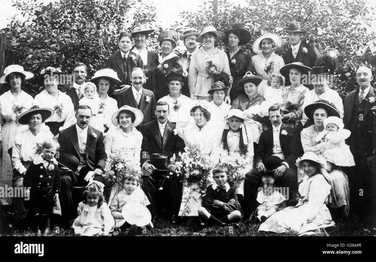 Wedding Party, circa 1912 Stock Photo - Alamy