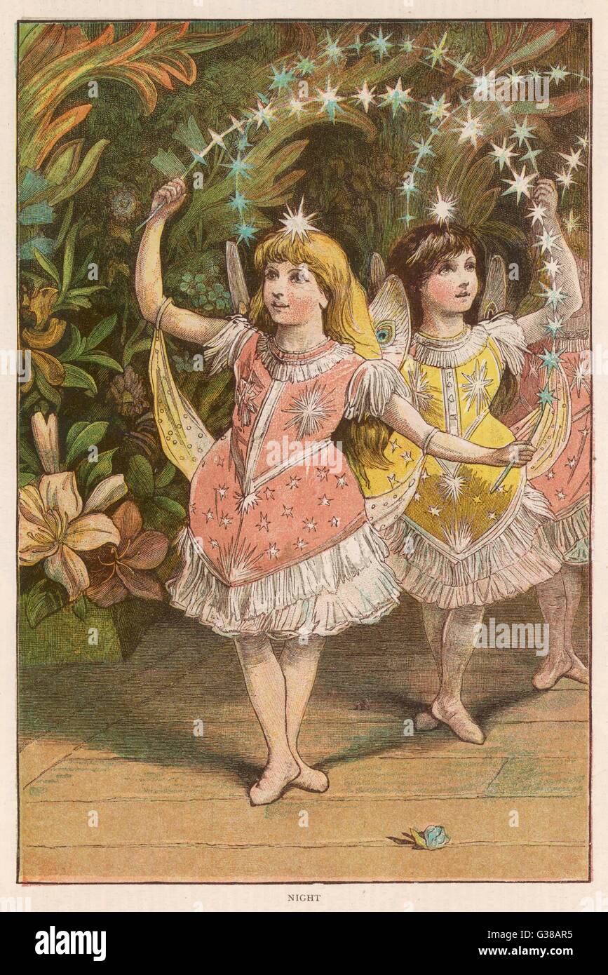 Working class children perform as pantomime fairies in a Victorian ...