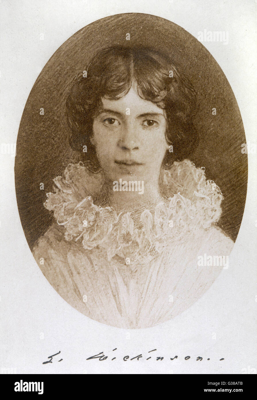 EMILY DICKINSON American writer Date: 1830 - 1886 Stock Photo - Alamy