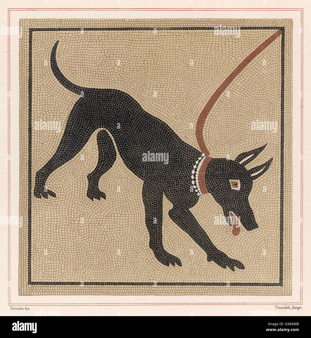 Mosaic roman dog hi-res stock photography and images - Alamy