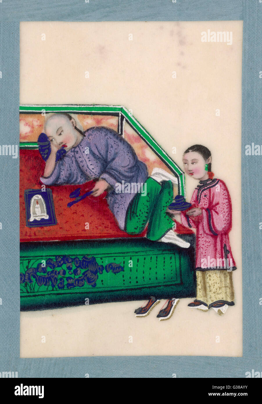 CHINESE OPIUM SMOKER Stock Photo - Alamy