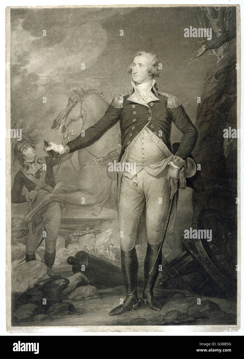 George washington soldier portrait hi-res stock photography and images ...