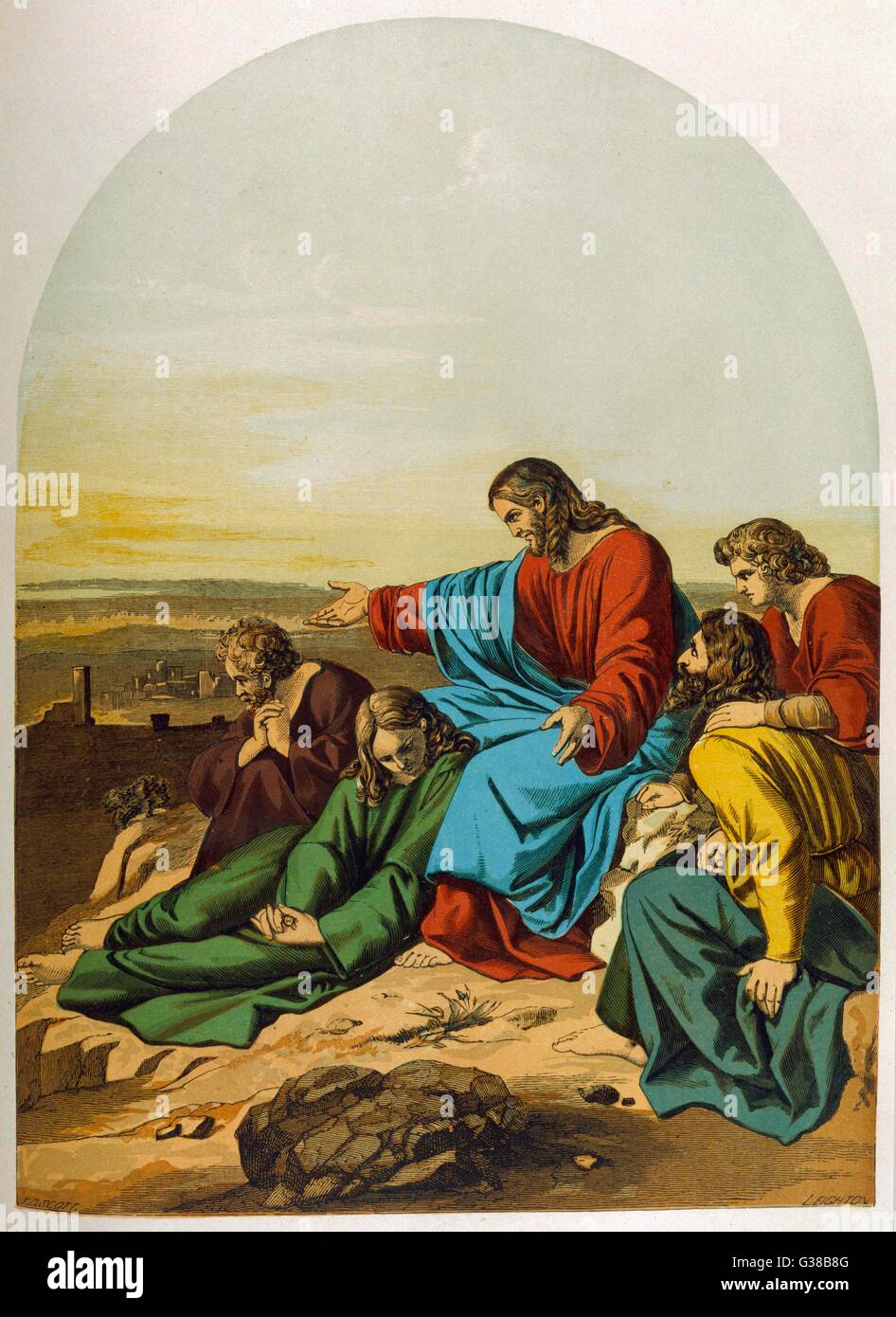 JESUS WITH DISCIPLES Stock Photo - Alamy
