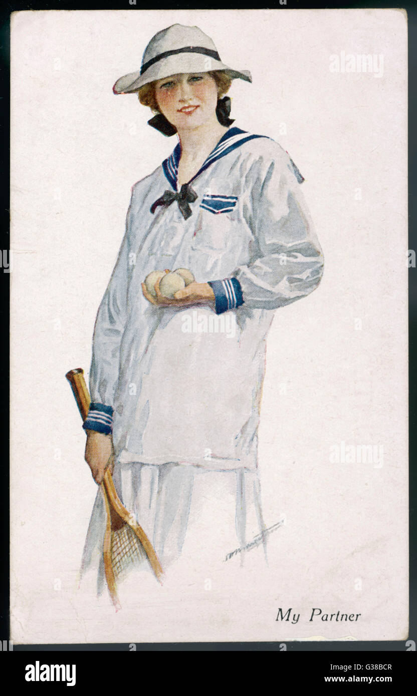 Tennis Partner - circa 1920 Stock Photo - Alamy