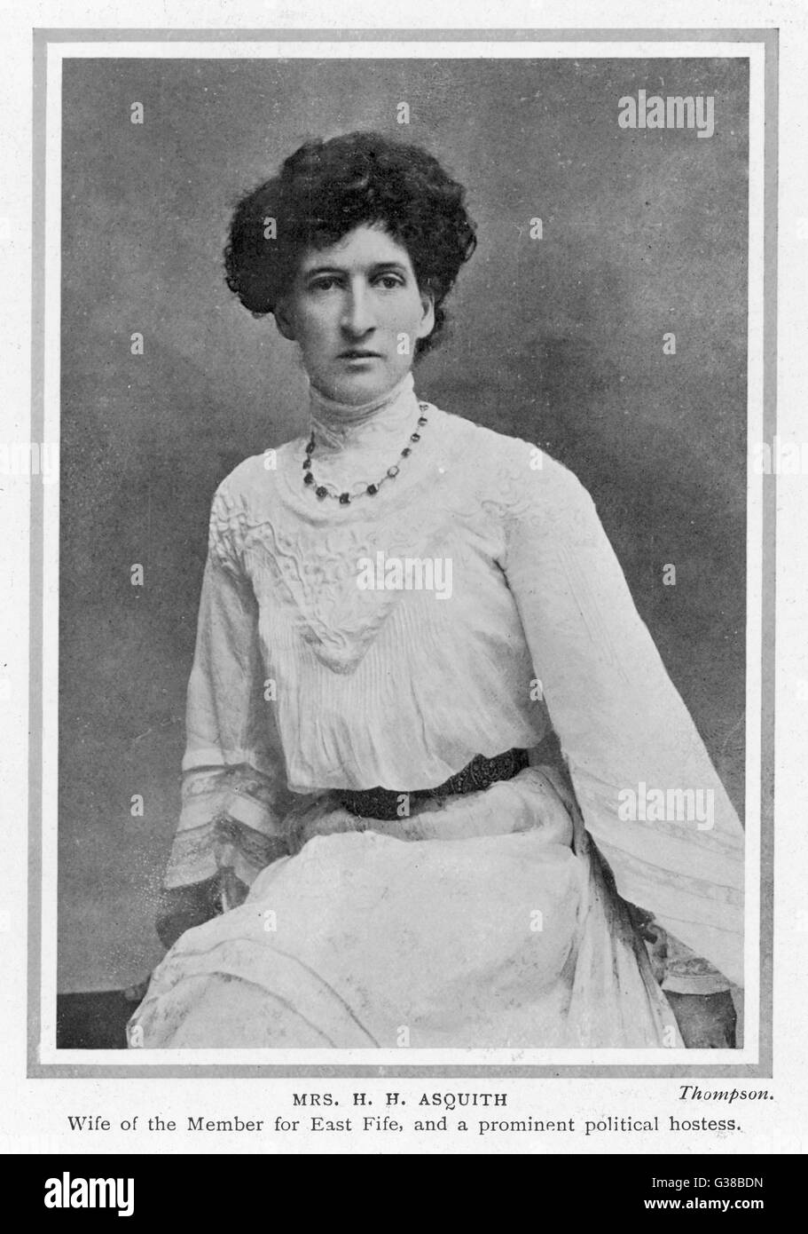 MARGOT ASQUITH Emma Alice Margaret, nee Tennant, second wife of H H ...