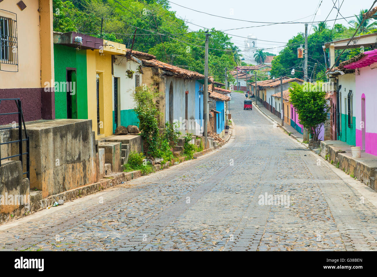 Street view of Suchitoto El Salvador Stock Photo - Alamy