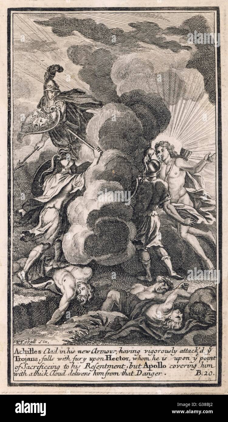 Achilles attacks Hector and is on the point of killing him when Apollo ...