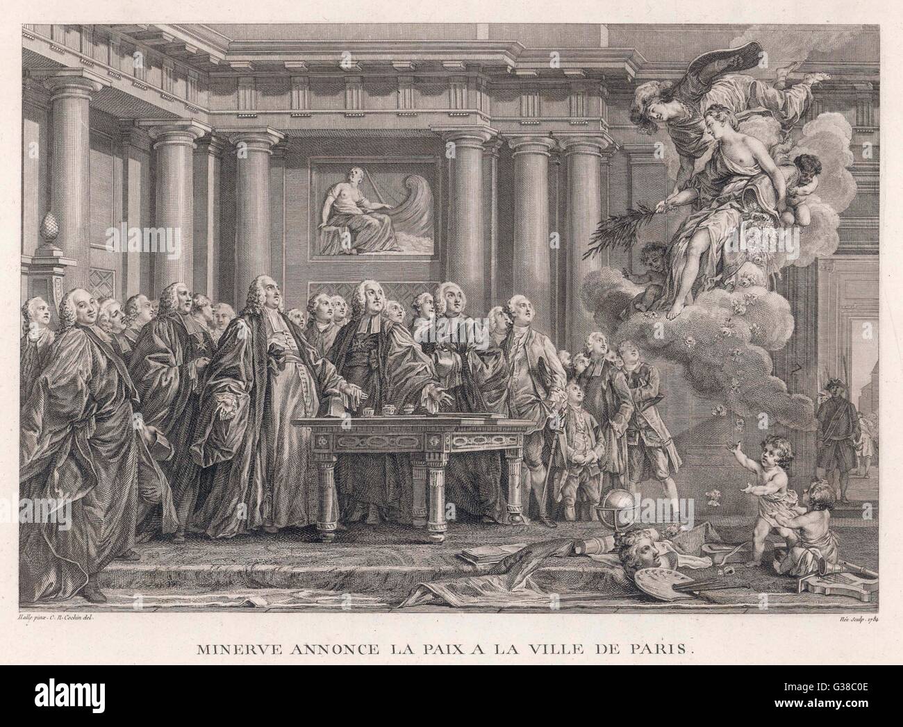 Allegory of the Treaty of Aix-la-Chapelle Date: 1748 Stock Photo - Alamy