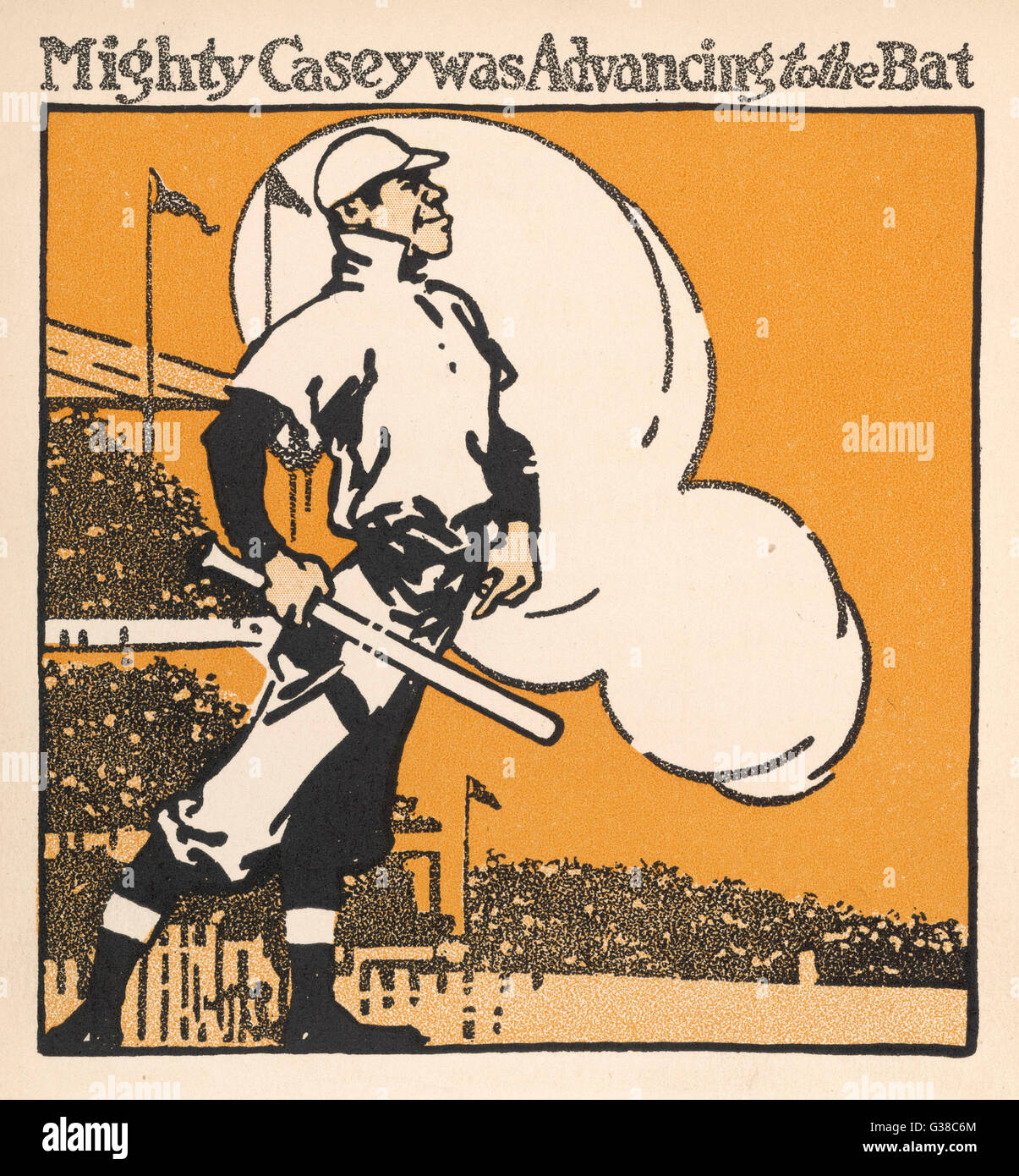 'Mighty Casey advancing to the bat' Date: 1912 Stock Photo - Alamy