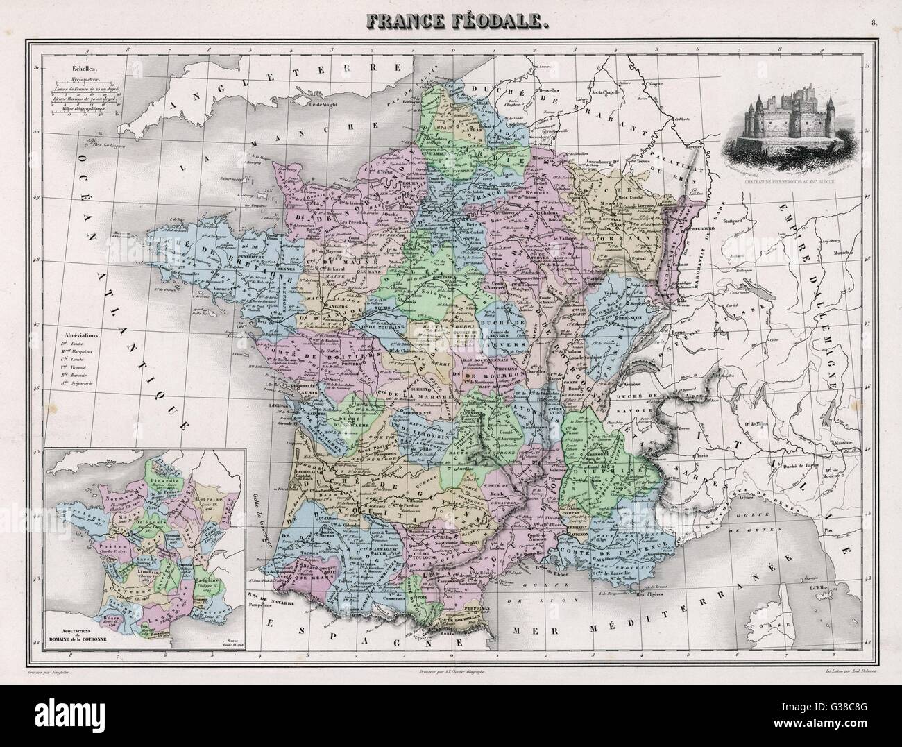 Map - Europe - France circa 1000 Stock Photo - Alamy