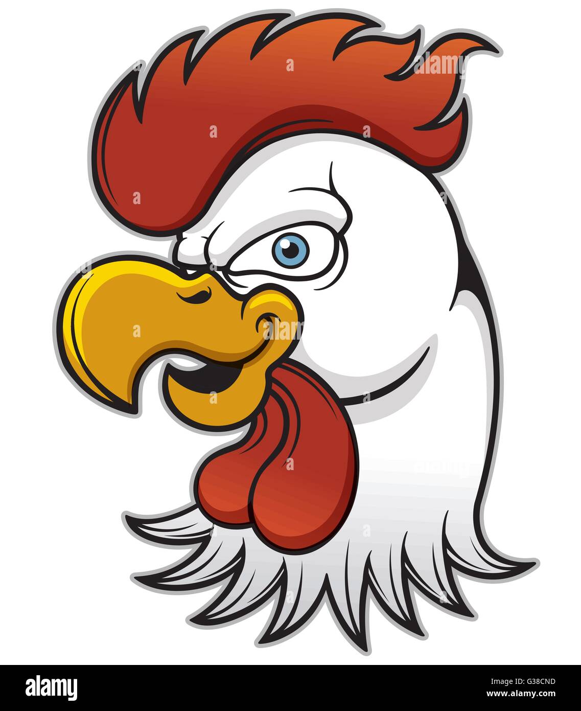 Vector illustration of Rooster head Stock Vector Image & Art - Alamy