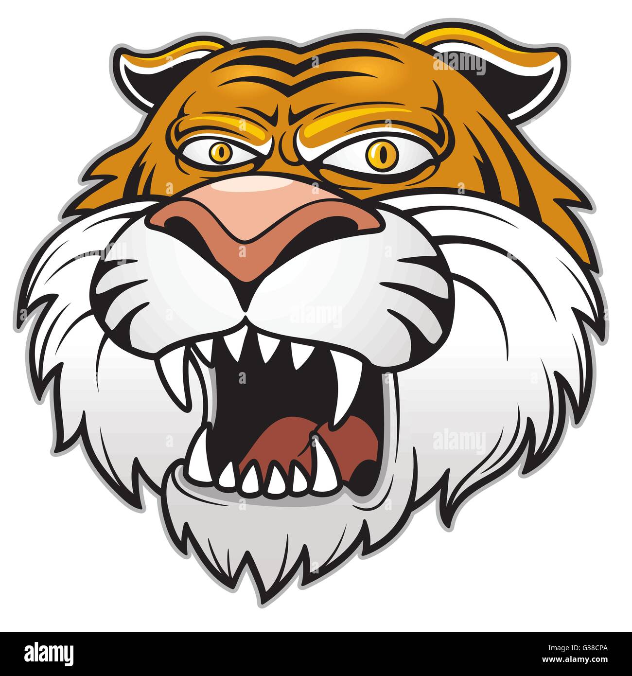 Vector illustration of Tiger head Stock Vector Image & Art - Alamy