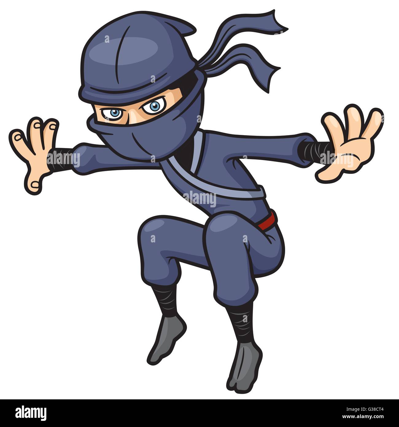 Vector illustration of Cartoon Ninja Stock Vector Image & Art - Alamy