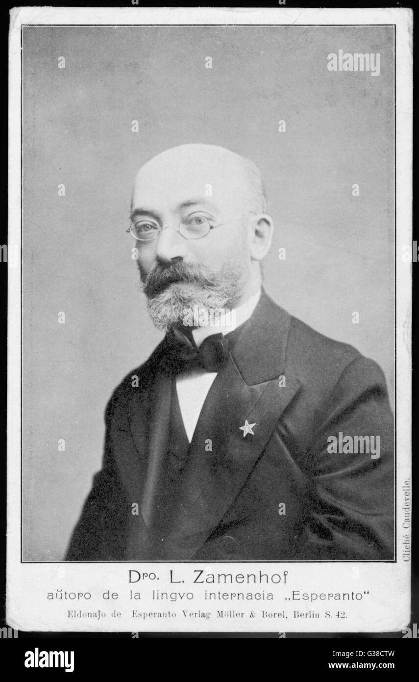 Dr zamenhof hi-res stock photography and images - Alamy