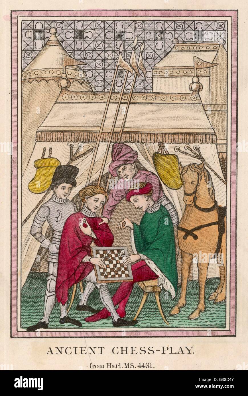KNIGHTS PLAY CHESS Stock Photo - Alamy