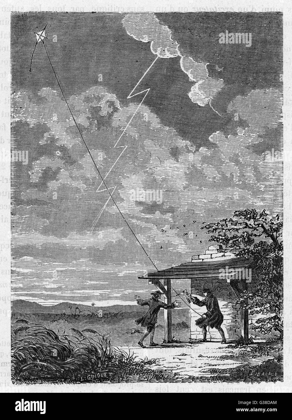 Benjamin franklin lightning hi-res stock photography and images - Alamy