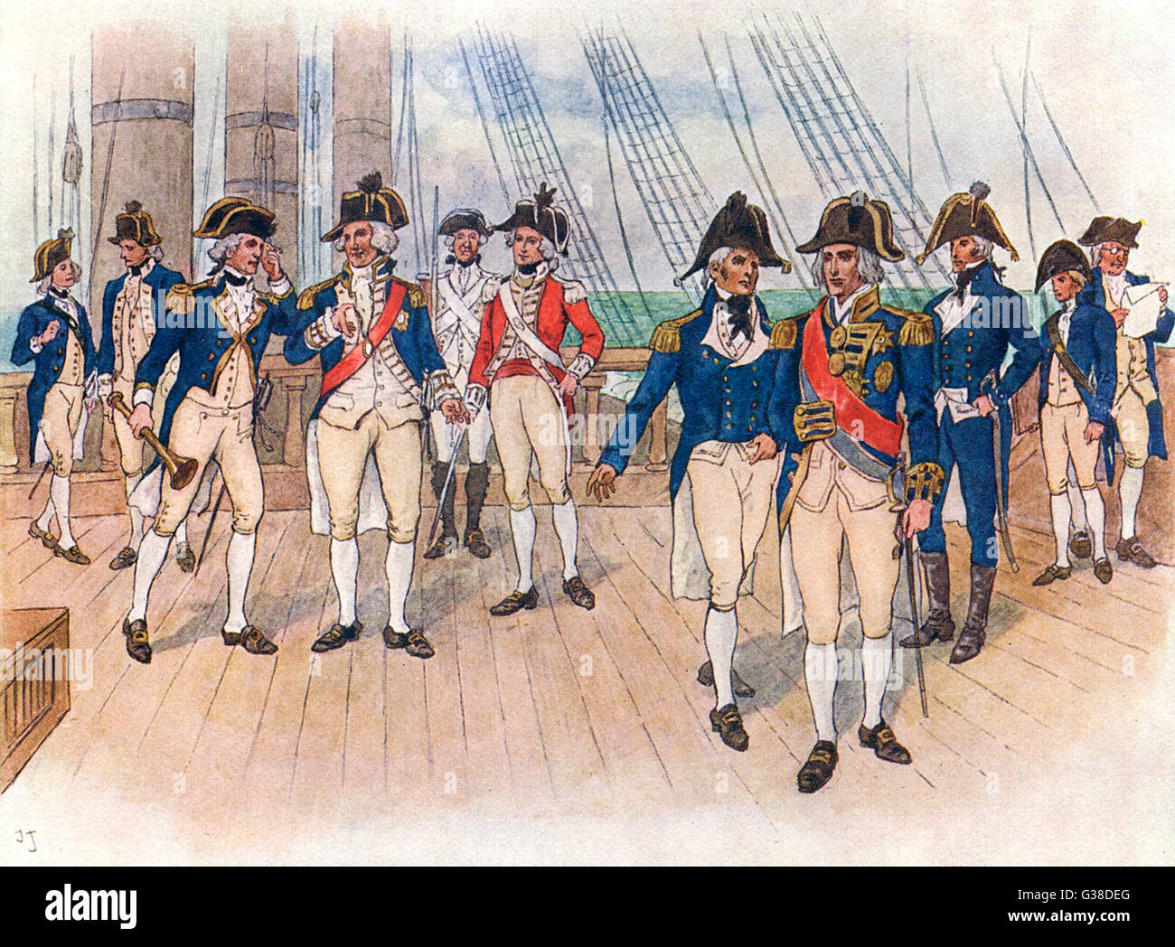 Naval Officers - circa 1800 Stock Photo - Alamy