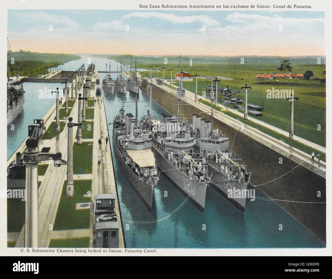 Canal - Panama - Gatun Lock Stock Photo - Alamy