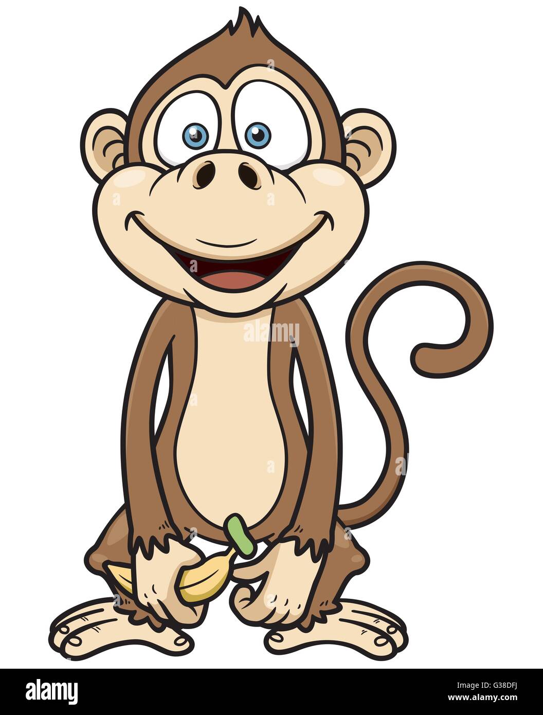 Vector illustration of Cartoon Monkey Stock Vector Image & Art - Alamy