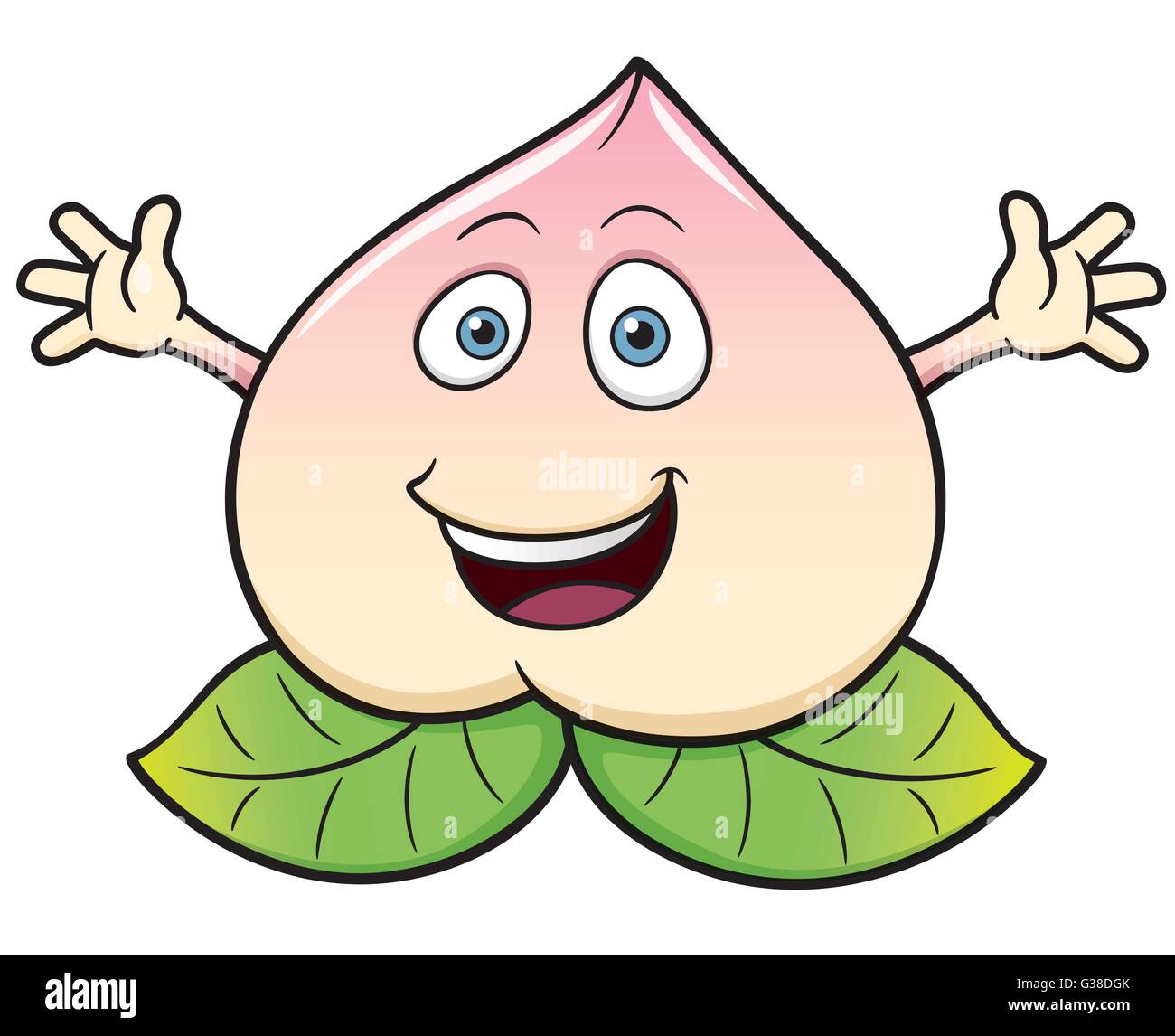 Vector illustration of Cartoon Peach Stock Vector Image & Art - Alamy
